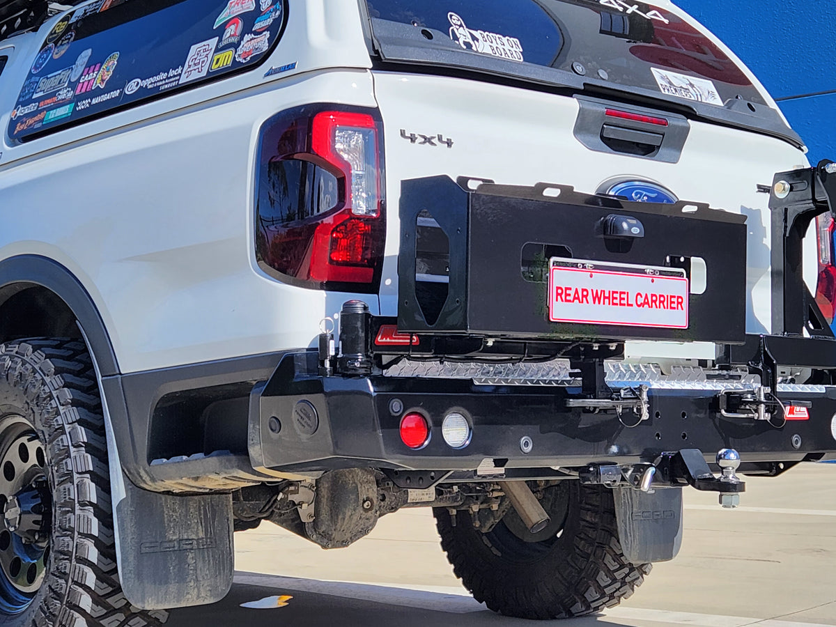 New Ranger 2022-On - 022-02 Rear Wheel Carrier Double Jerry Can Holder ...