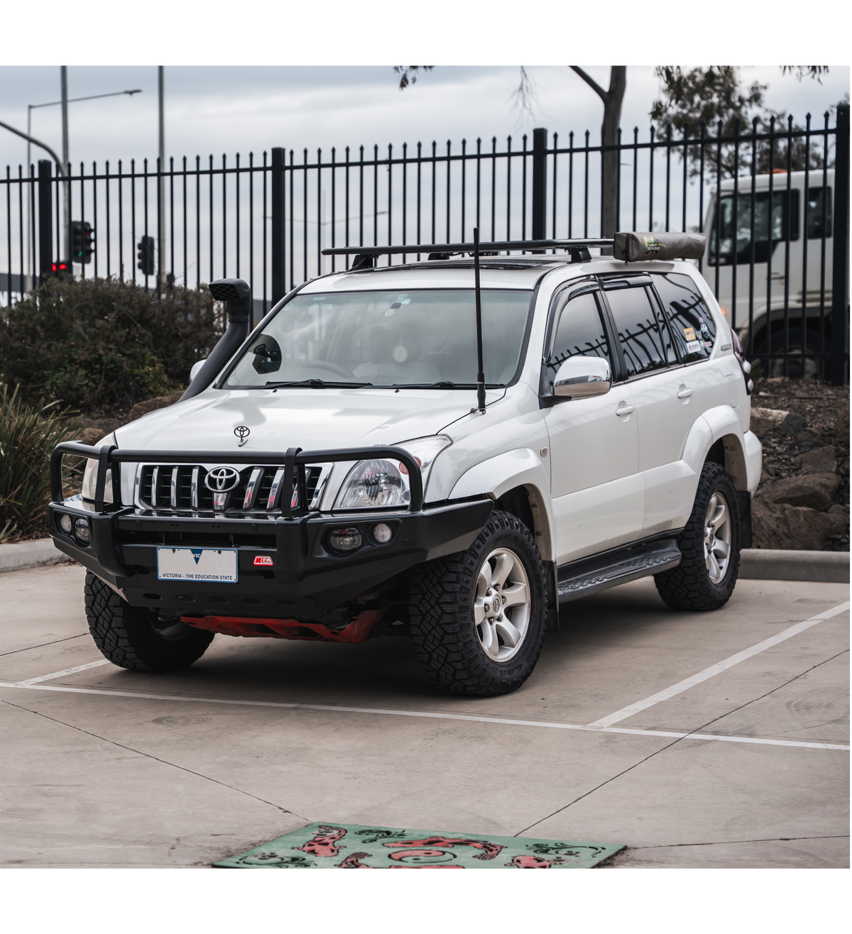 Prado 120 2002-2009 707-02 Falcon Bull Bar Black A-Frame Package (LED ...