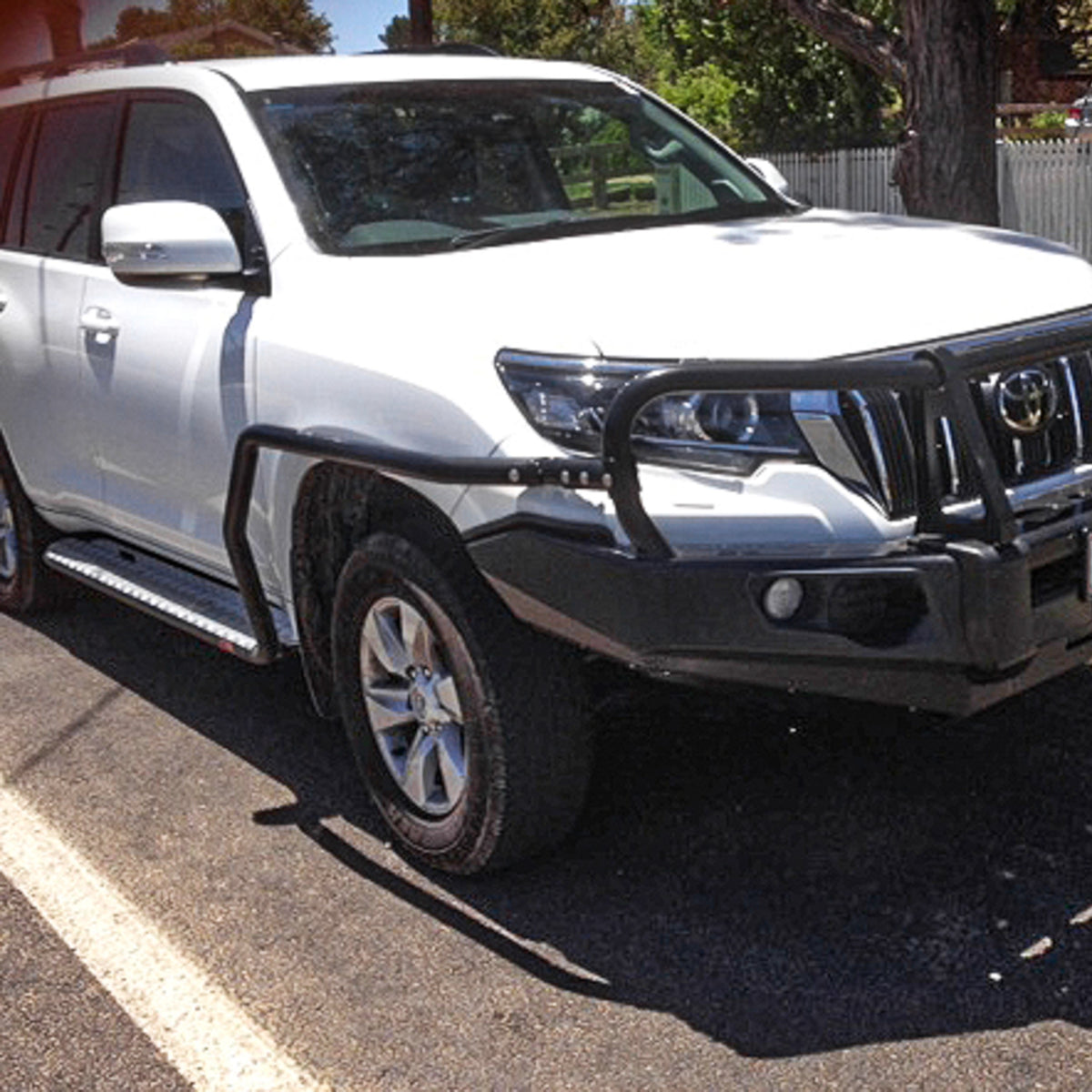 Prado 150 2017-Current 039BSR808 Side Step and Rail Package (Chrome St ...