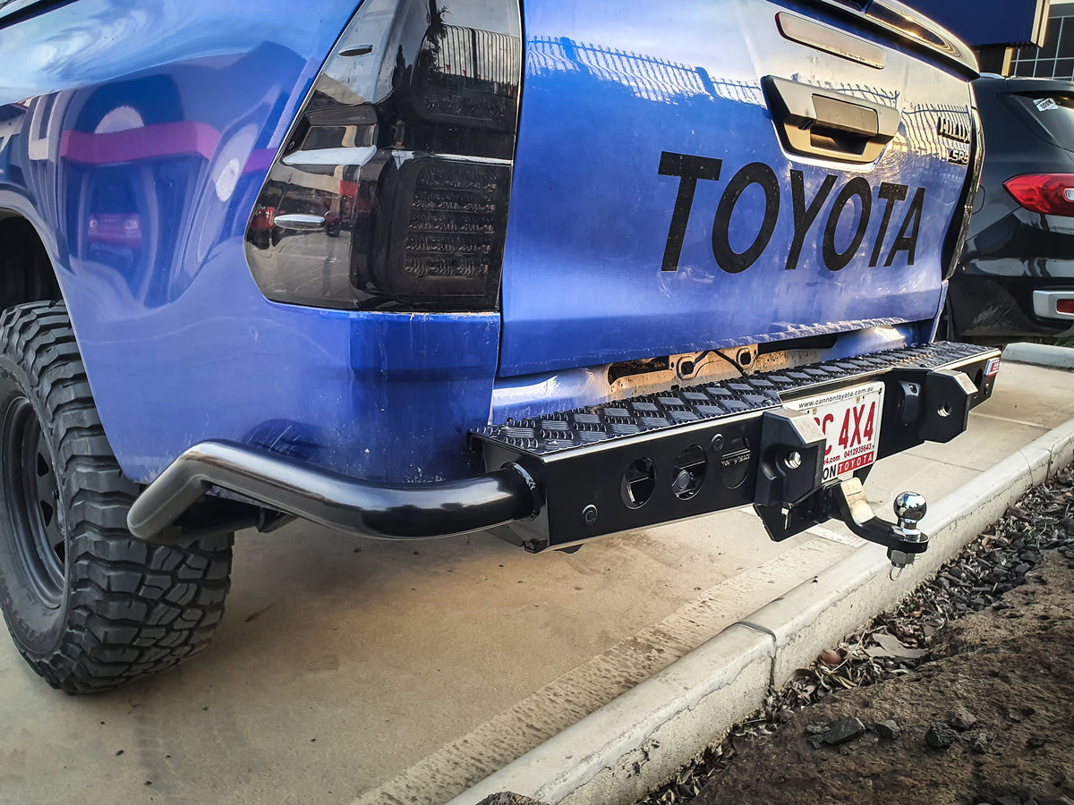 Hilux 2016-Current 022-03 Jack Rear Bar with Black Step Plate Package ...