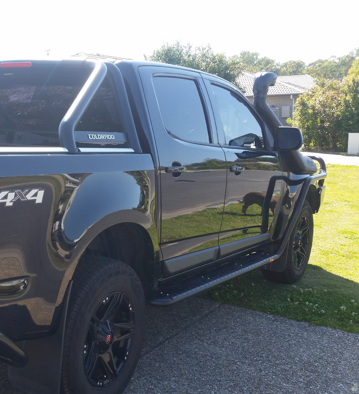 Colorado RG 2012-2021 039ABSR808 All Black Side Step and Rail Package ...