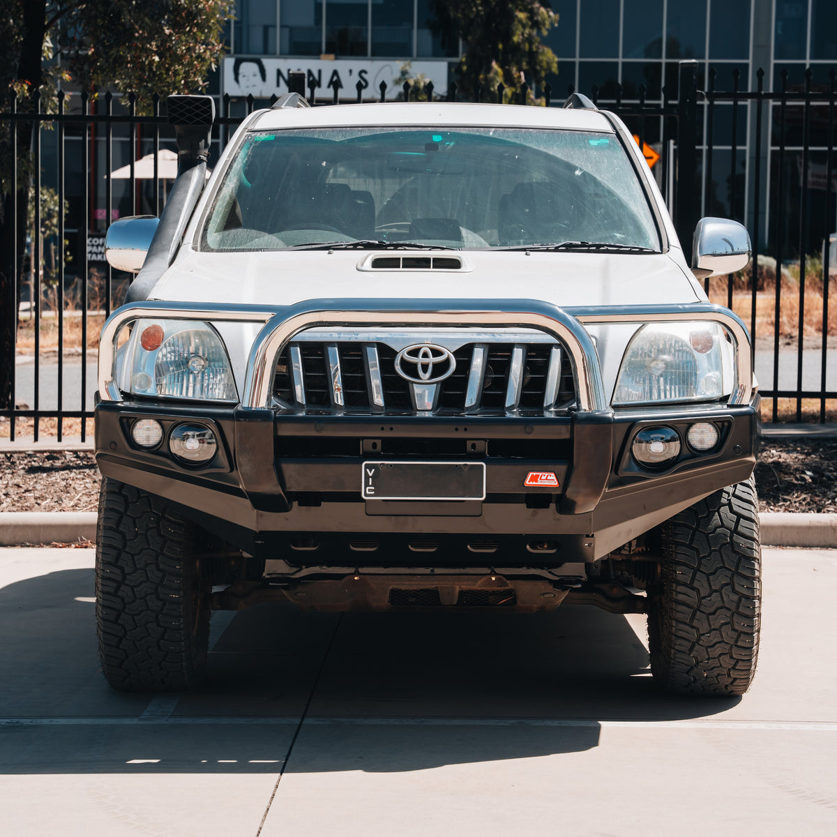 Prado 120 2002-2009 707-01 Falcon Bull Bar Triple Stainless Loops Pack ...