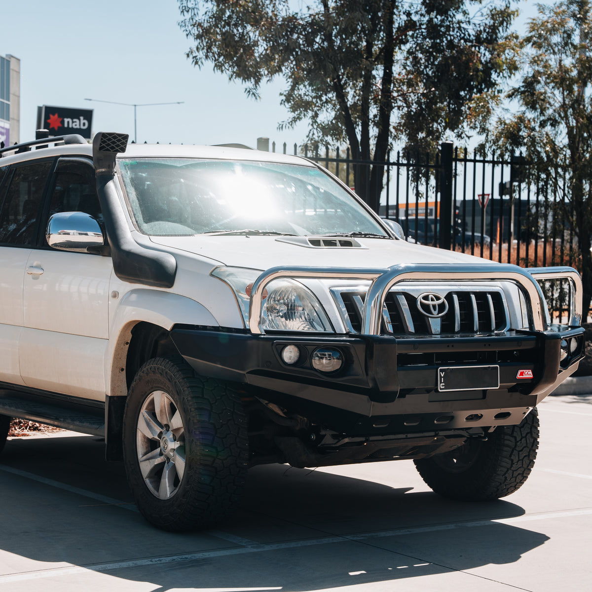 Prado 120 2002-2009 707-01 Falcon Bull Bar Triple Stainless Loops Pack ...