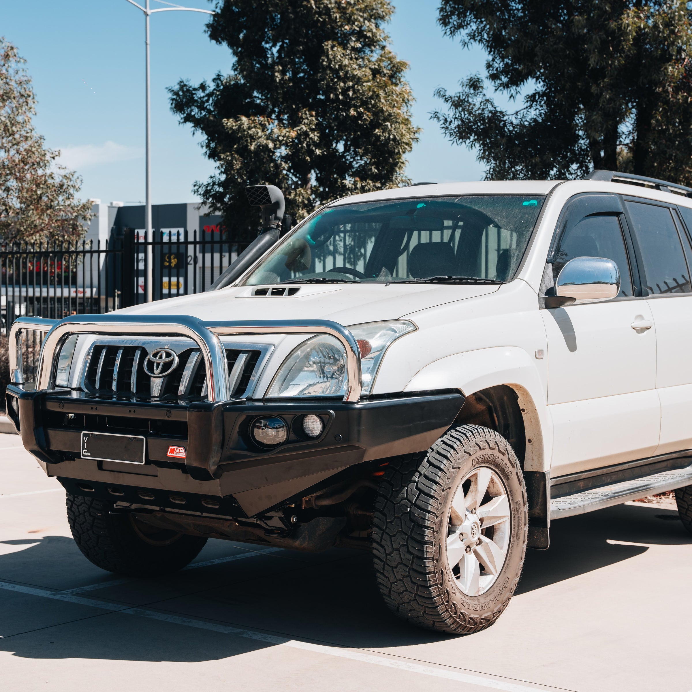 Prado 120 2002-2009 707-01 Falcon Bull Bar Triple Stainless Loops Pack ...