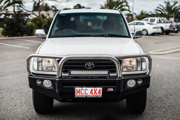 Land Cruiser 105 series 1998-2007 707-01 Falcon Bull Bar Triple Stainl ...