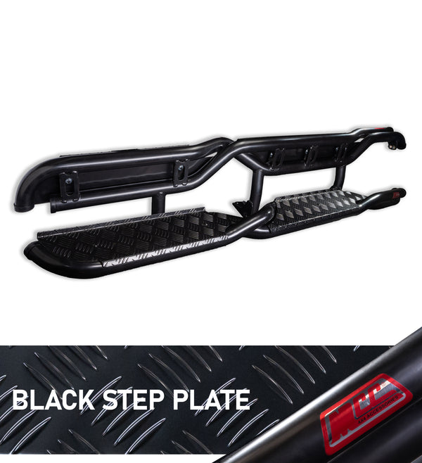 Land Cruiser 70 series 2007-Current 309TW Side Step (Black Step Plate ...