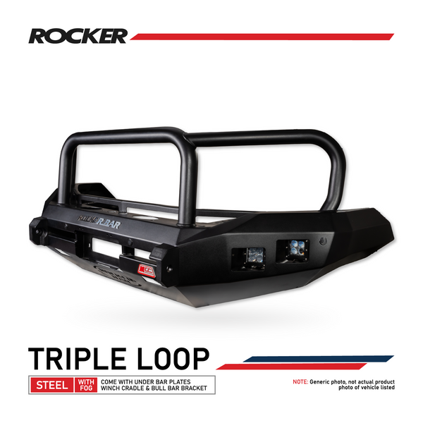 Triton MV 2024-On 078-02SQ Rocker Bull Bar Triple Loops Package – MCC 4x4
