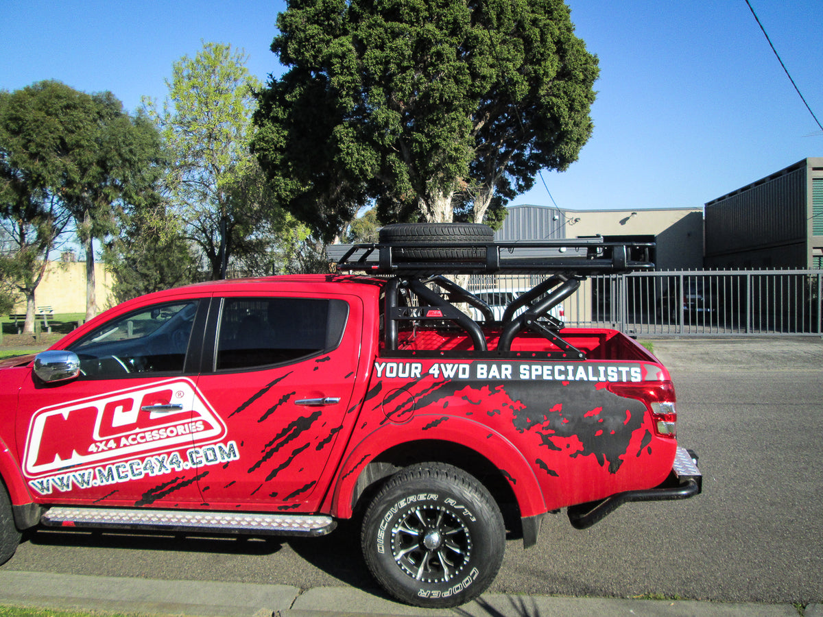 Triton MQ 2015-2019 022-03 Jack Rear Bar with Light kit and Chrome Ste ...