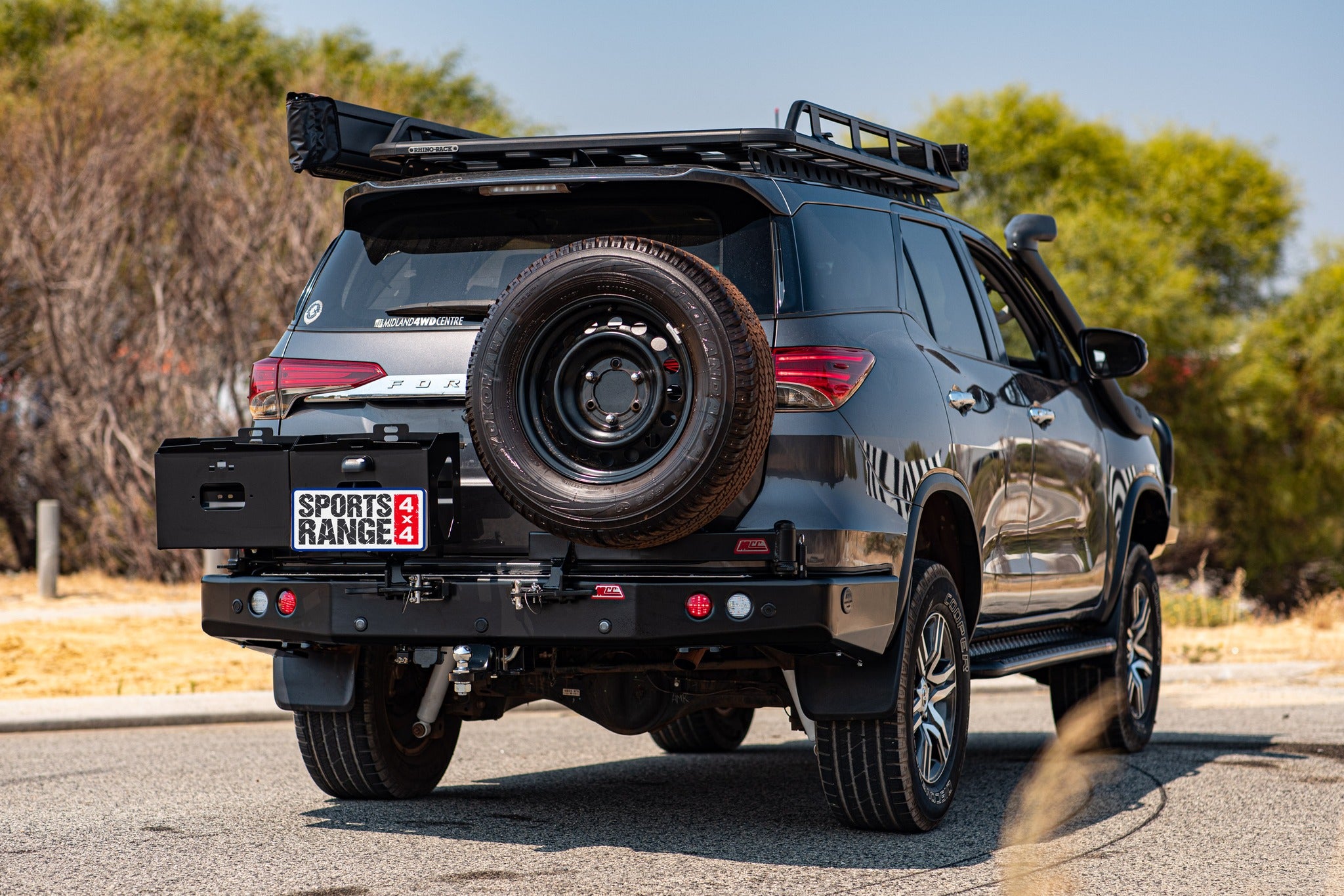 Fortuner 2021-On Rear Wheel Carrier Double Jerry Holder – MCC 4x4