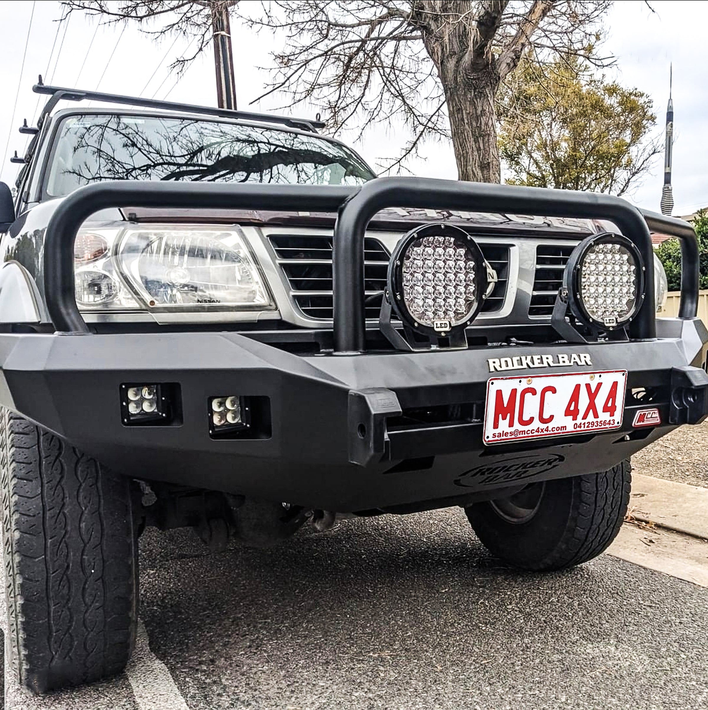 Patrol Y61 1997-2005 078-02SQ Rocker Bull Bar Triple Loops Package - S ...