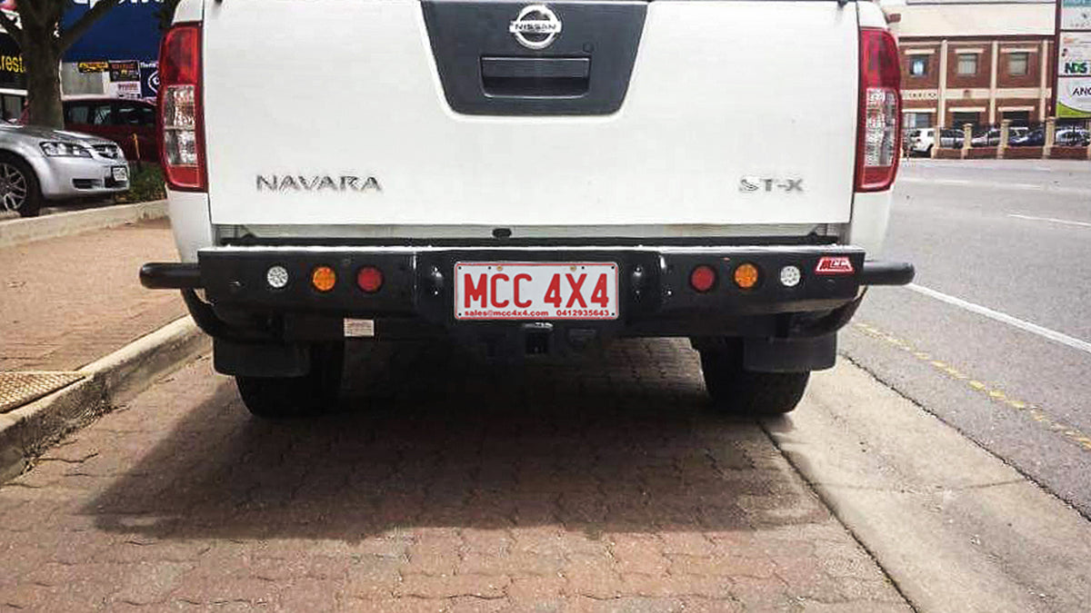 Navara D40 2005-2015 022-03 Jack Rear Bar with Light kit and Chrome St ...