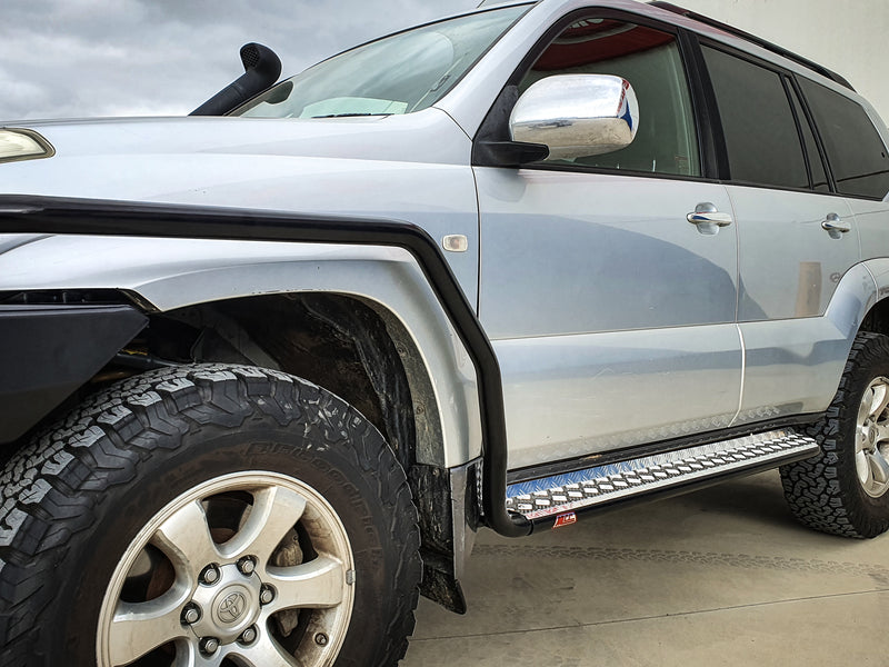 Prado 120 2002-2009 039SBSR Side Step and Rail Package (Sand Black) (5 ...