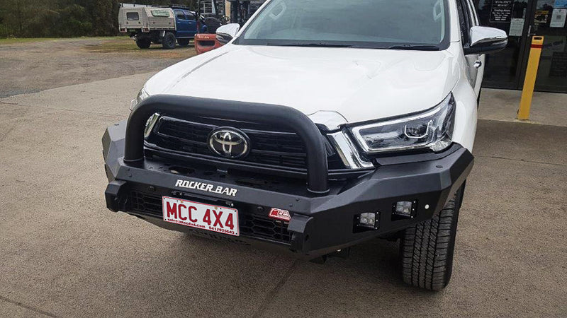 Hilux 2016-2020 078-01SQSBL Rocker Bull Bar Single Sand Black Loop Pac ...