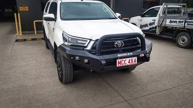 Hilux 2016-2020 078-01SQSBL Rocker Bull Bar Single Sand Black Loop Pac ...