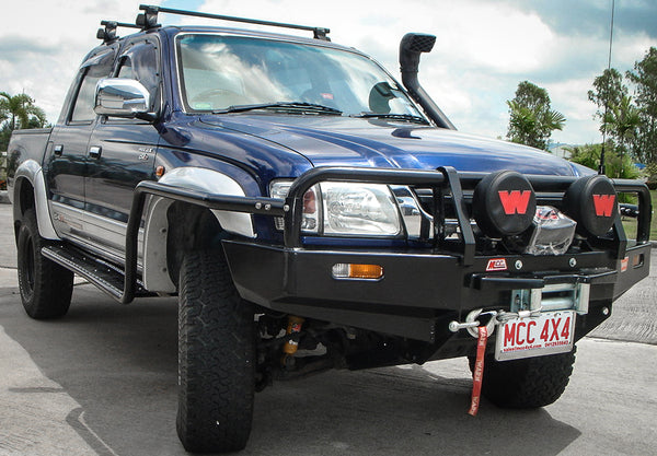 Toyota Hilux 1997 2004 039BSR All Black Side Step and Rail Package 50 MCC 4x4