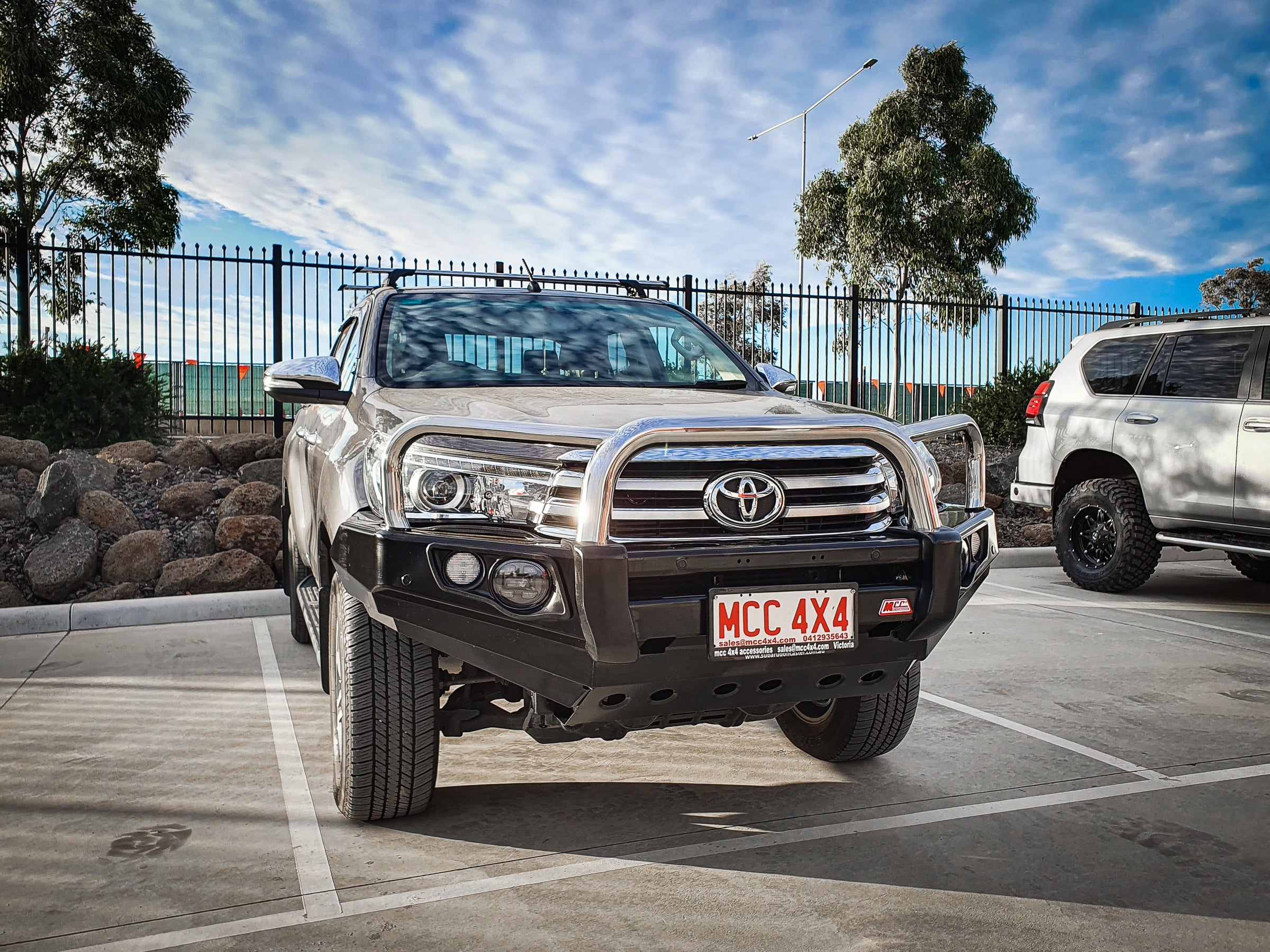 Hilux 2016-2020 707-01 Falcon Bull Bar Triple Stainless Loops Package ...