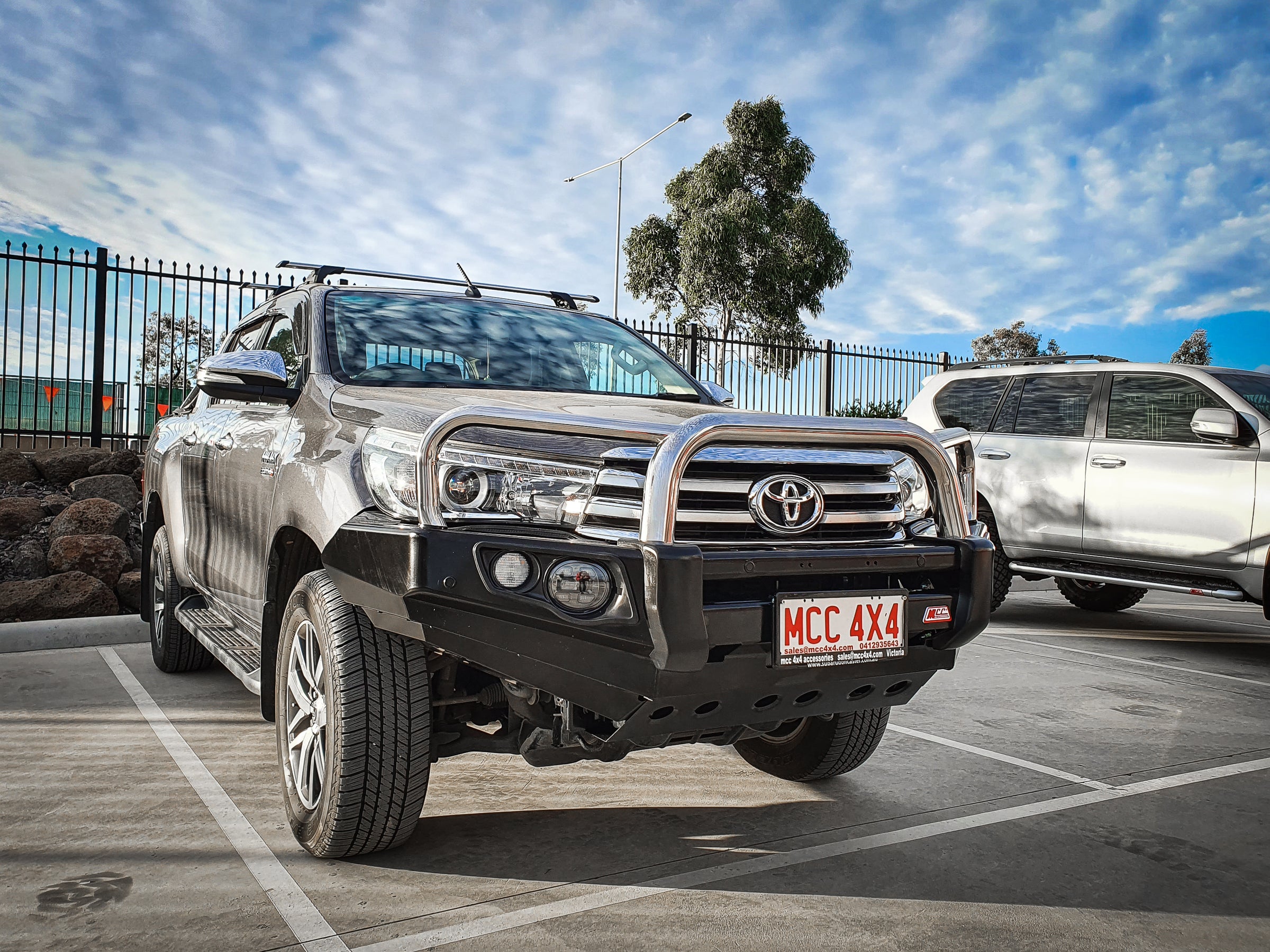 Hilux 2016-2020 707-01 Falcon Bull Bar Triple Stainless Loops Package ...