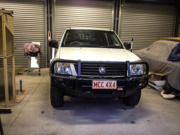 Dmax 2003 2006 Holden Rodeo RA 707 02 Falcon Bull Bar Black A Frame MCC 4x4