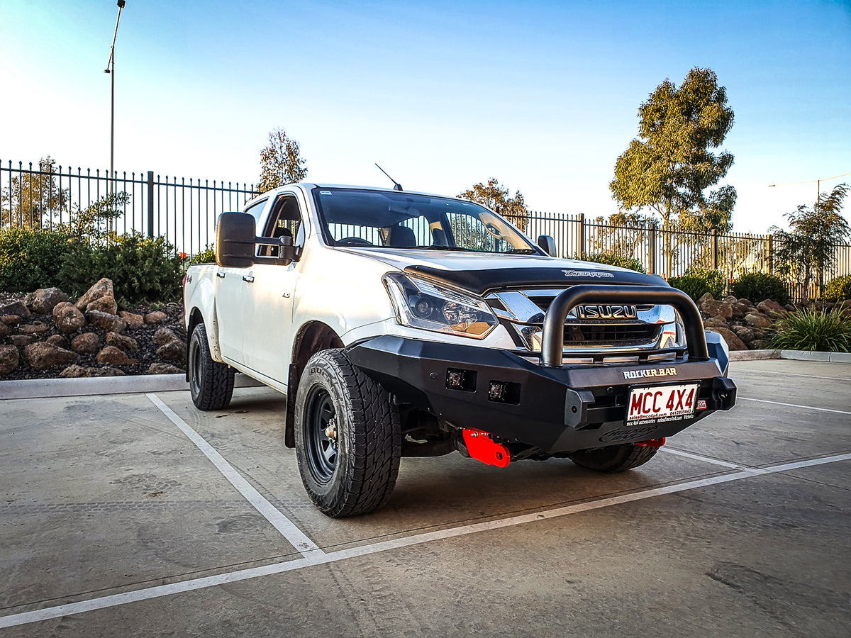 Dmax facelift 2017-2020 078-01SQSBL Rocker Bull Bar Single Sand Black ...