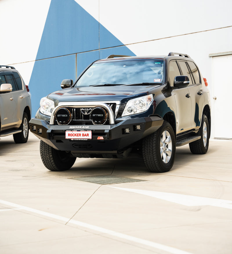 Prado 150 prefacelift 2009-2017 078-01SQSBL Rocker Bull Bar Single San ...