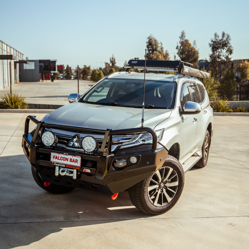 Pajero Sport QE 2015-2020 707-02 Falcon Bull Bar Black A-Frame Package ...