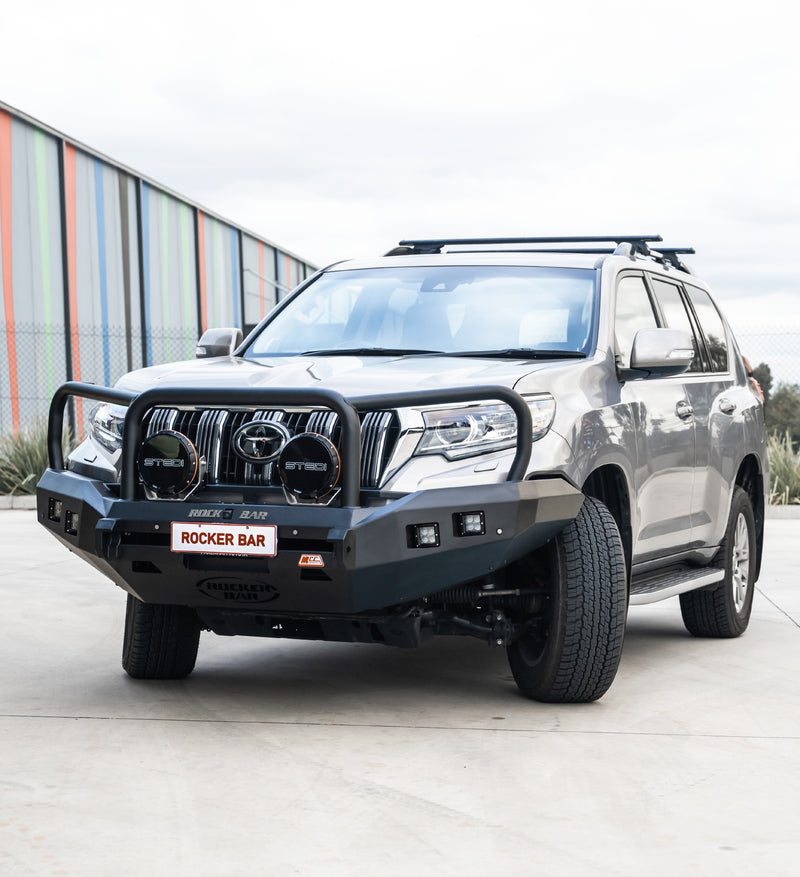 Prado 150 facelift 2017-Current 078-02SQ Rocker Bull Bar Triple Loops ...
