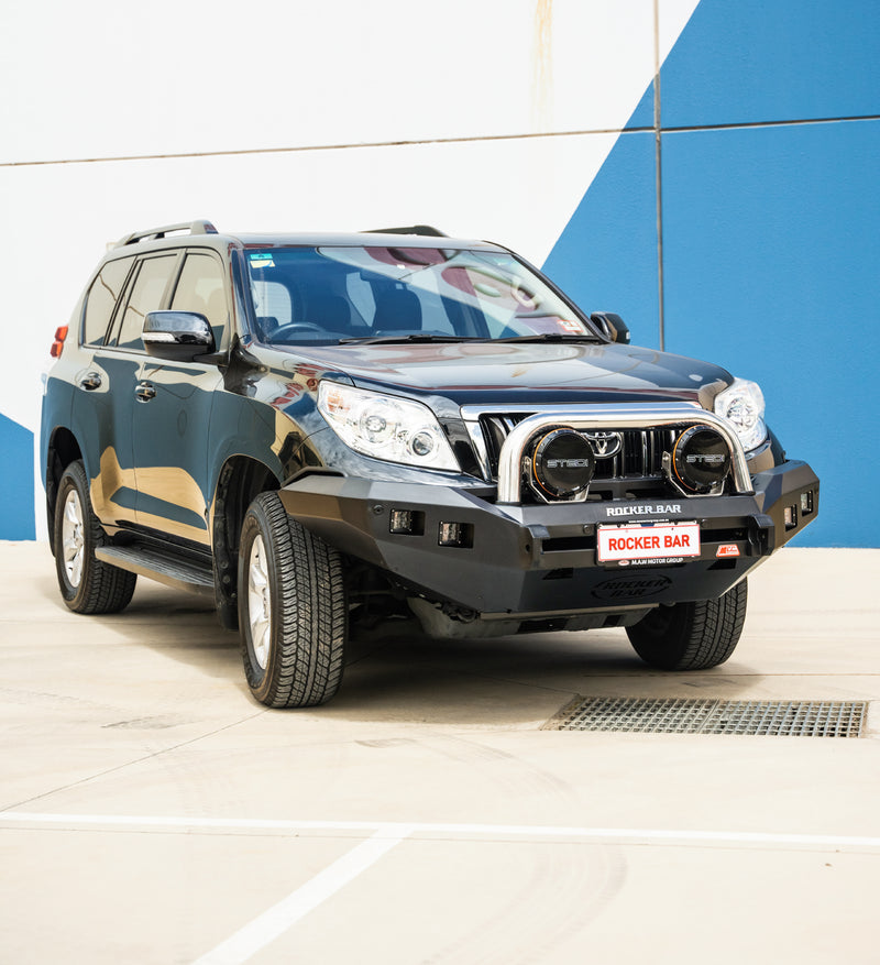 Prado 150 prefacelift 2009-2017 078-01SQSBL Rocker Bull Bar Single San ...