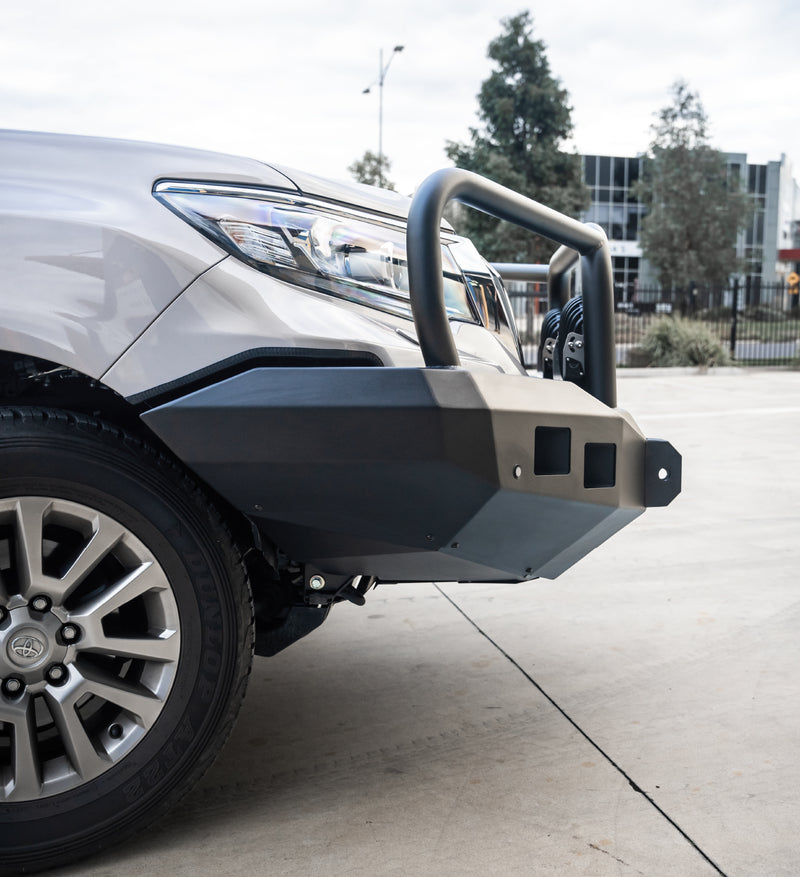 Prado 150 facelift 2017-Current 078-02SQ Rocker Bull Bar Triple Loops ...