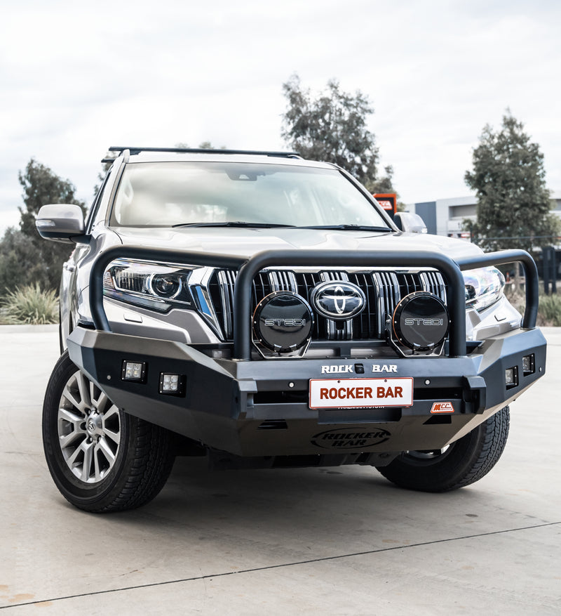 Prado 150 facelift 2017-Current 078-02SQ Rocker Bull Bar Triple Loops ...