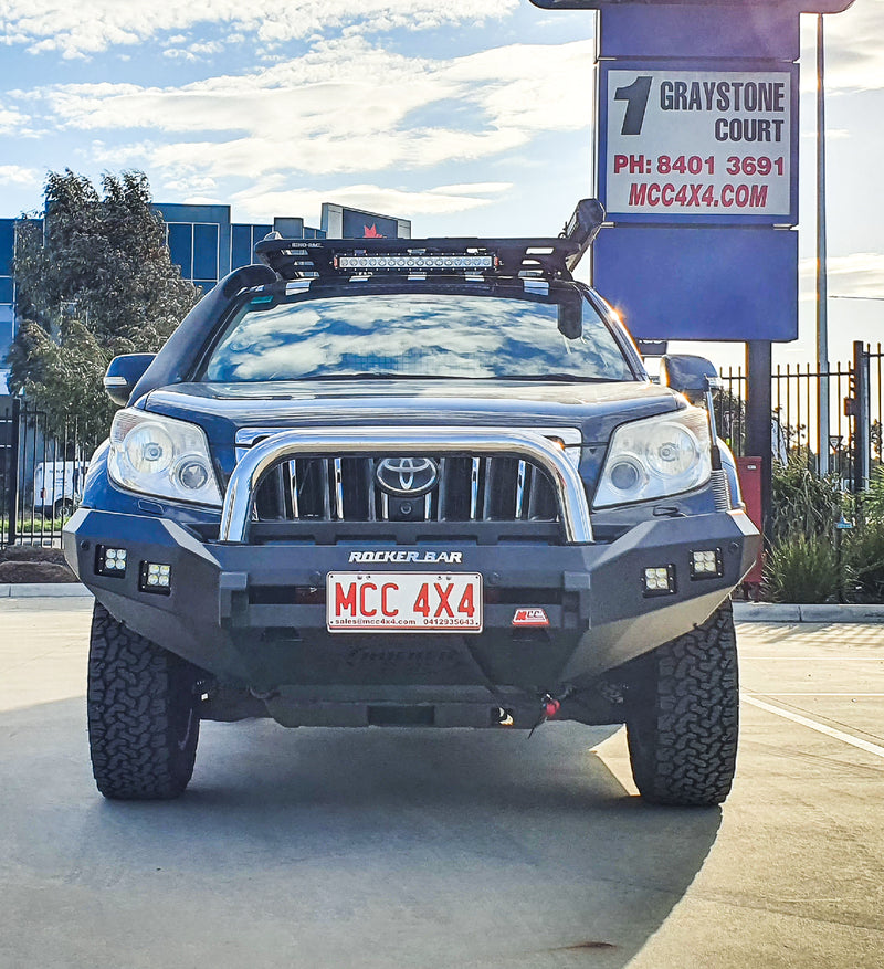 Prado 150 prefacelift 2009-2017 078-01SQSSL Rocker Bull Bar Single Sta ...