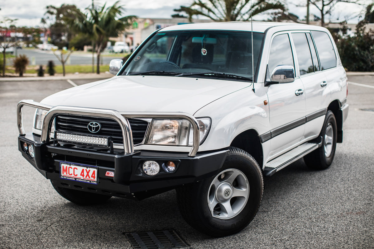 Land Cruiser 105 series 1998-2007 707-01 Falcon Bull Bar Triple Stainl ...