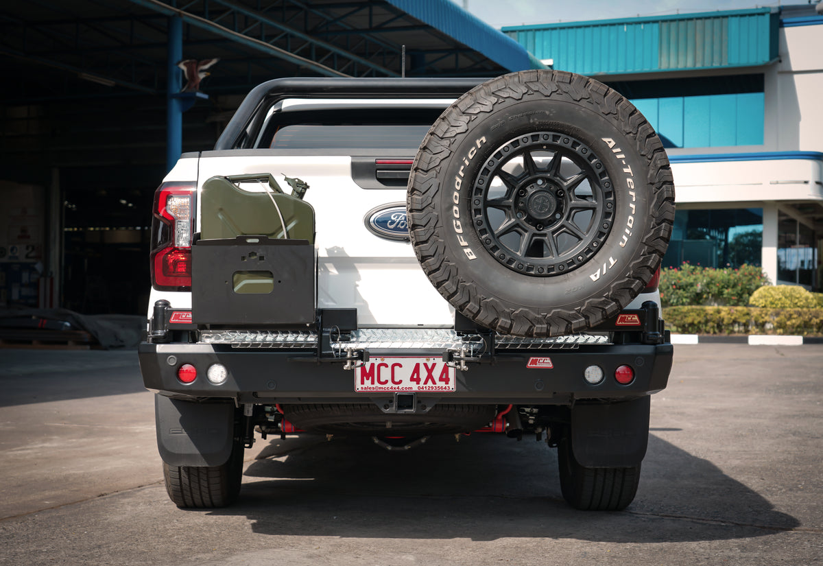 New Ranger 2022-On - 022-02 Rear Wheel Carrier Single Jerry Can Holder ...