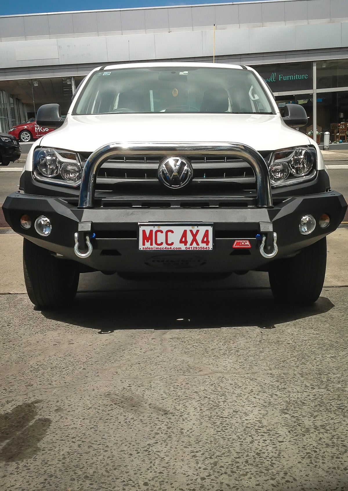 Amarok 2011-On 078-01SQSBL Rocker Bull Bar Single Sand Black Loop Pack ...