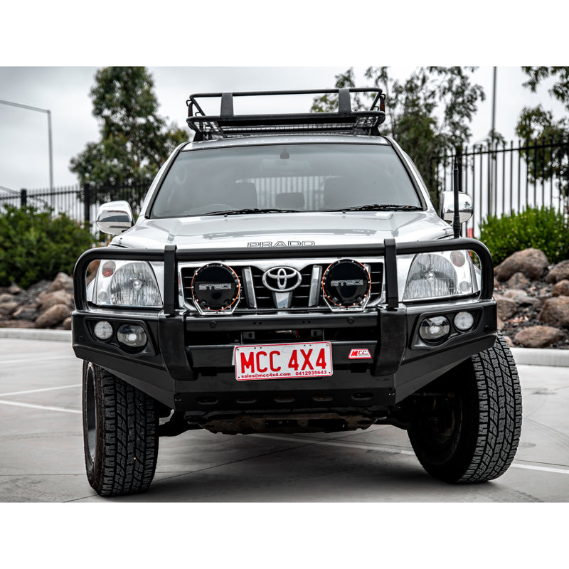 Prado 120 2002-2009 707-02 Falcon Bull Bar Black A-Frame Package (LED ...