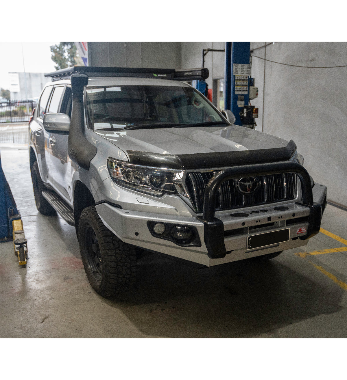 Prado 150 facelift 2017-Current 707-01 Falcon Bull Bar Single Black Lo ...