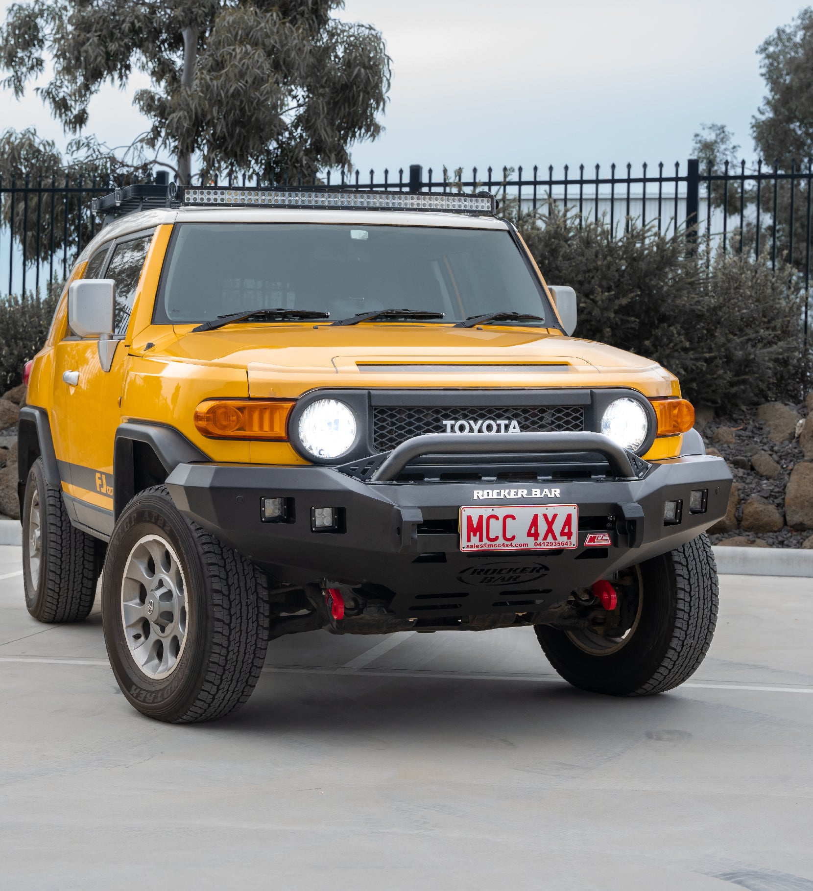 FJ Cruiser XJ10 2006-2017 078-01SQL Rocker Bull Bar Single Low Loop Pa ...