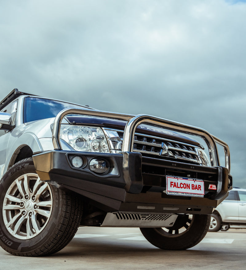 Pajero NS NX NT NW 2006-2021 707-01 Falcon Bull Bar Triple Stainless L ...
