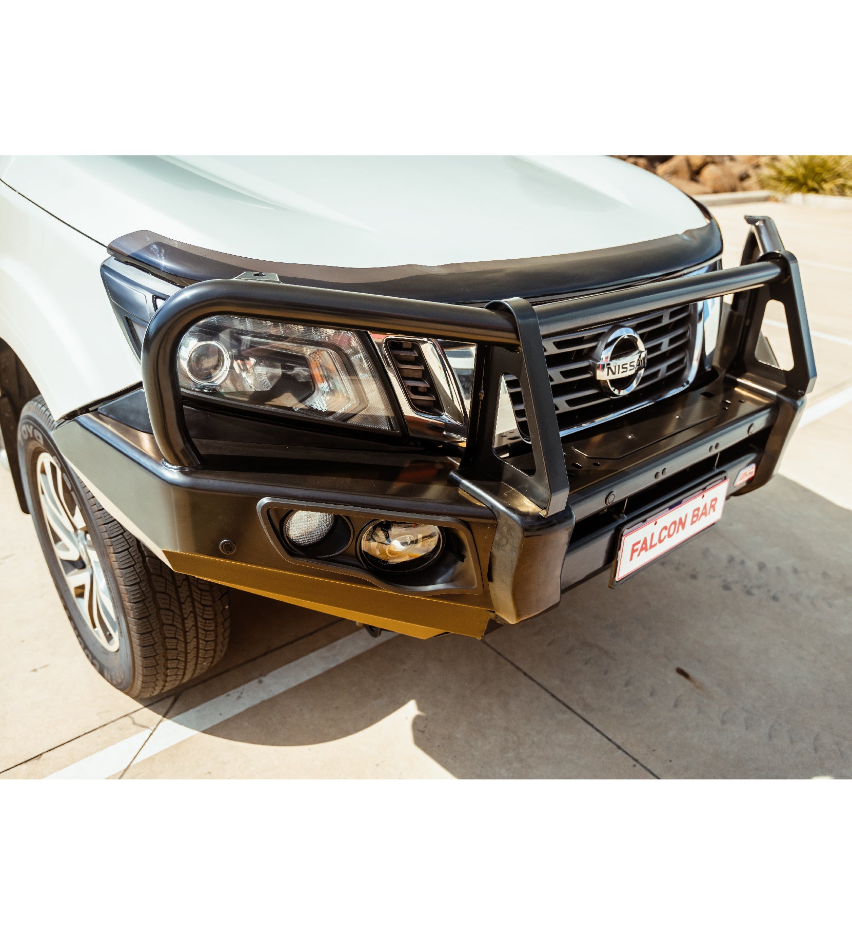 Navara NP300 2015-2020 707-02 Falcon Bull Bar Black A-Frame Package (N ...